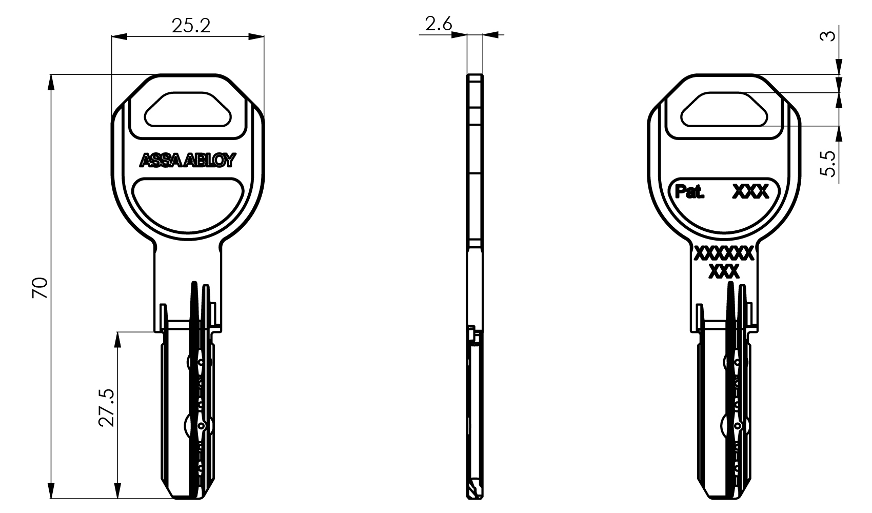 CY100 Key | ASSA ABLOY