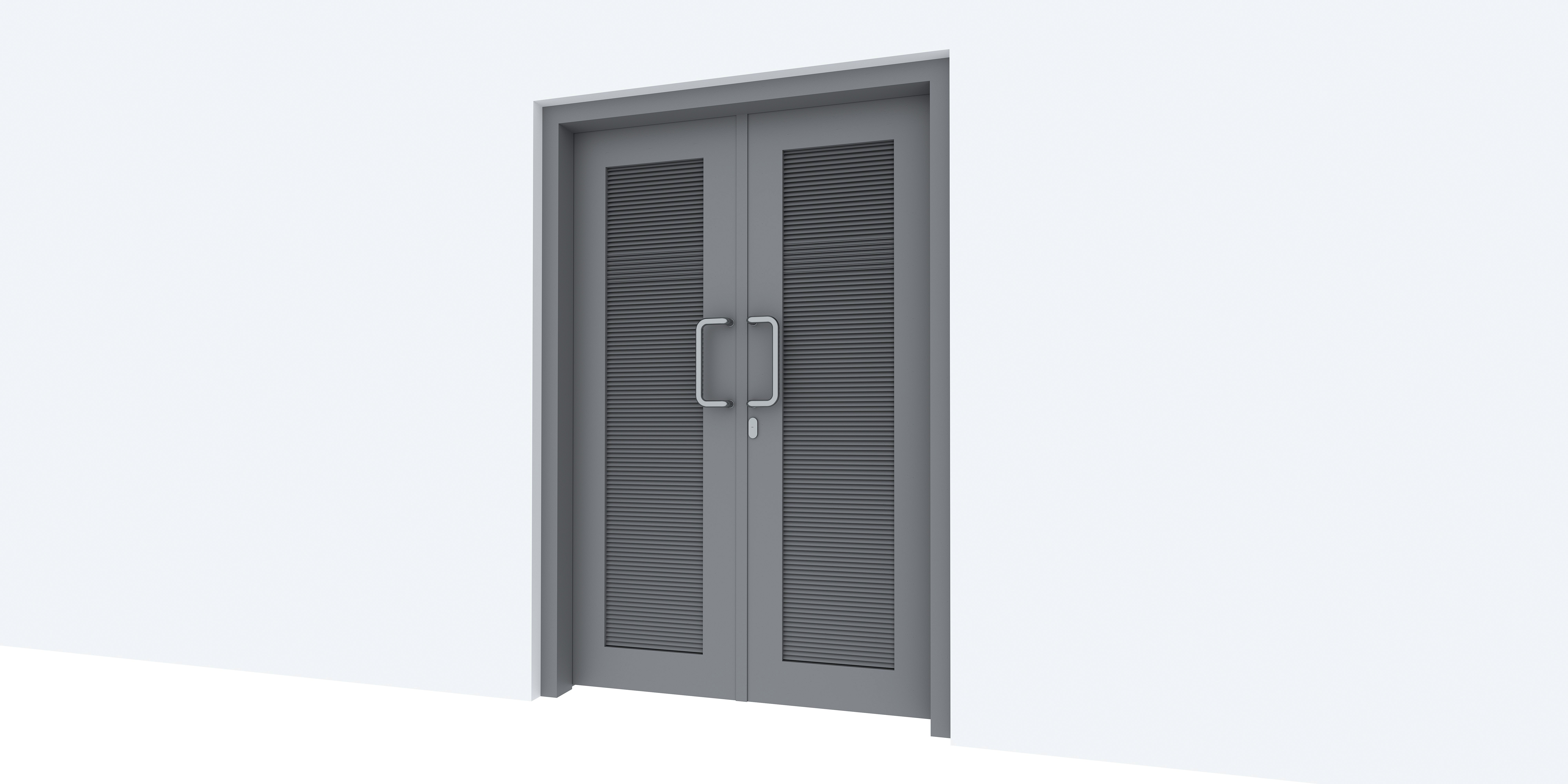 Steel Doorset Louver Door– Double | ASSA ABLOY
