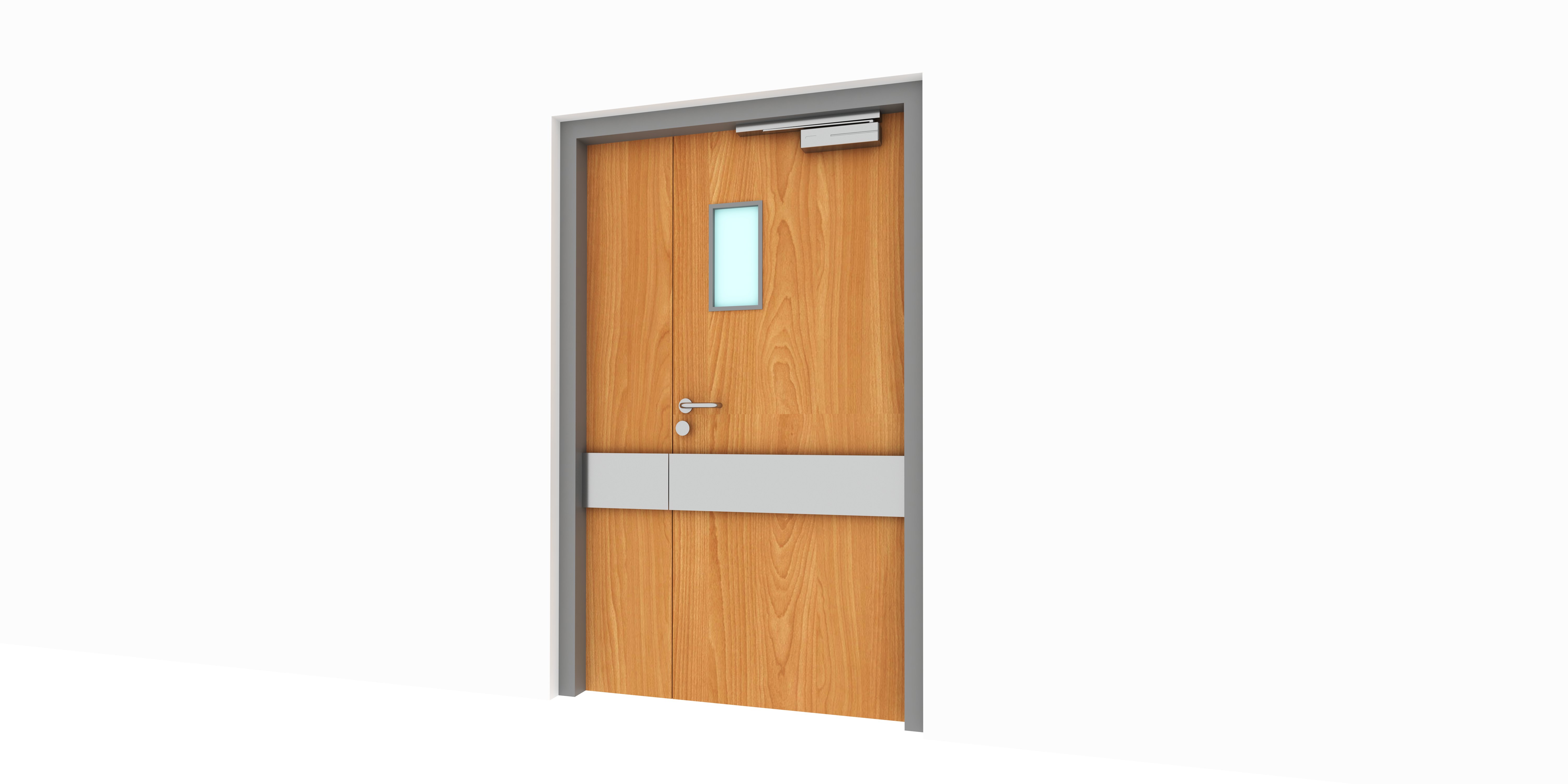 Steel Frame Wooden Doorset, Hospital Corridor – One and Half | ASSA ABLOY