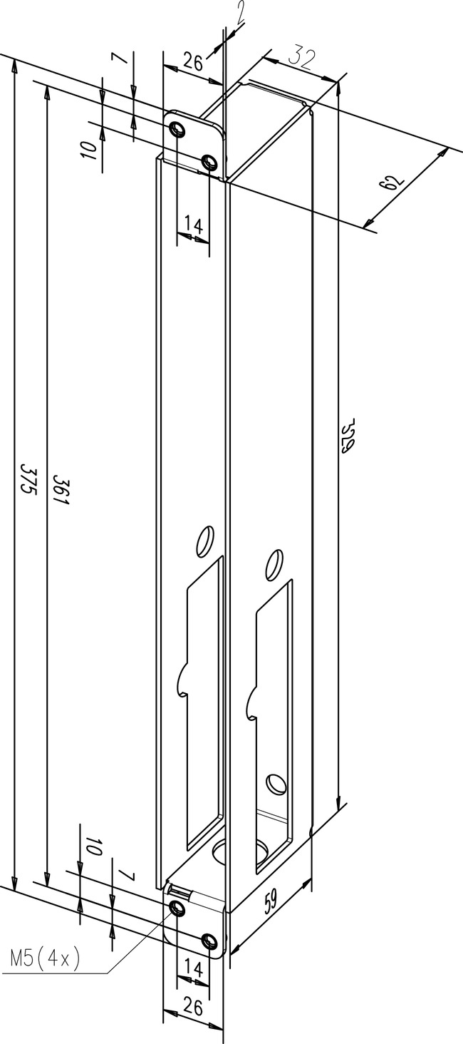 Bolt case (60mm) | ASSA ABLOY