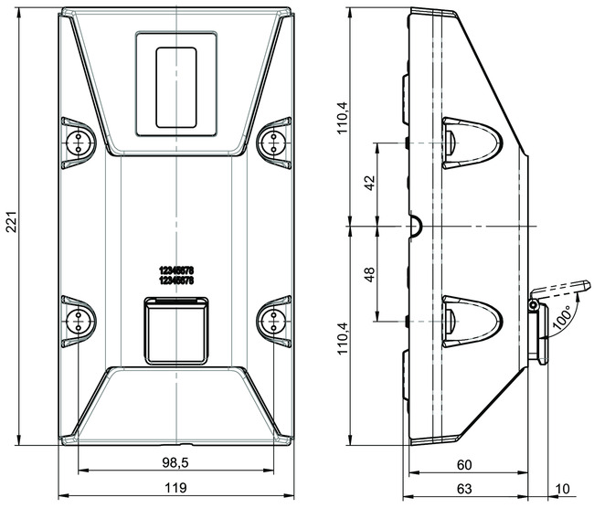 Vandalism proof wall programming device eCLIQ-Remote NR03 | ASSA ABLOY