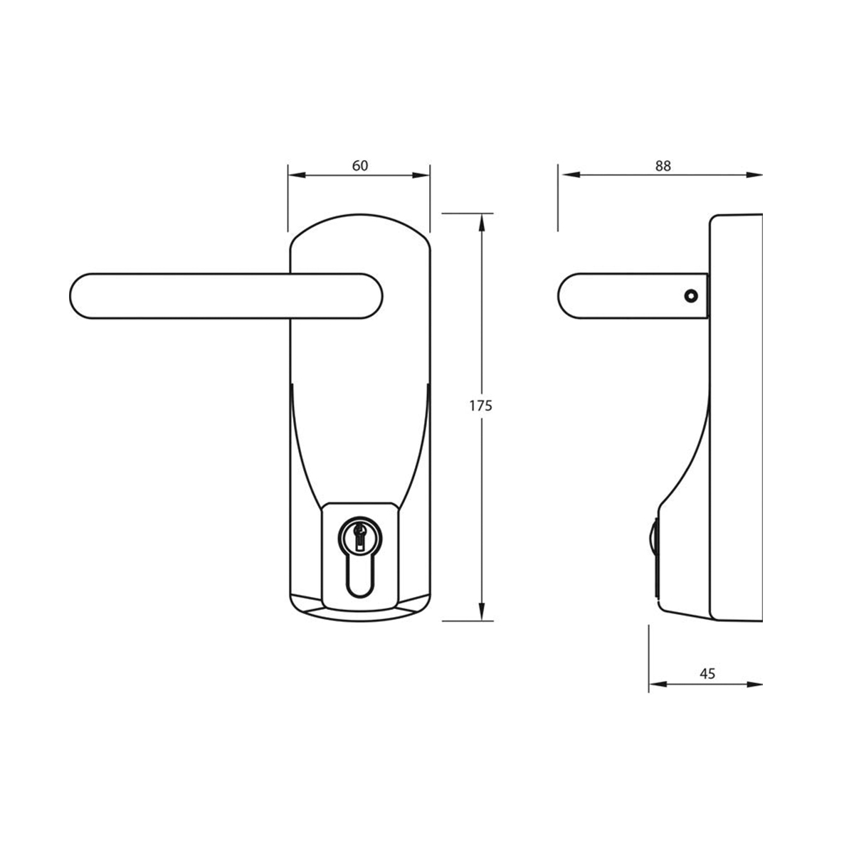 ExiSAFE Outside Access Device (Lever) | ASSA ABLOY
