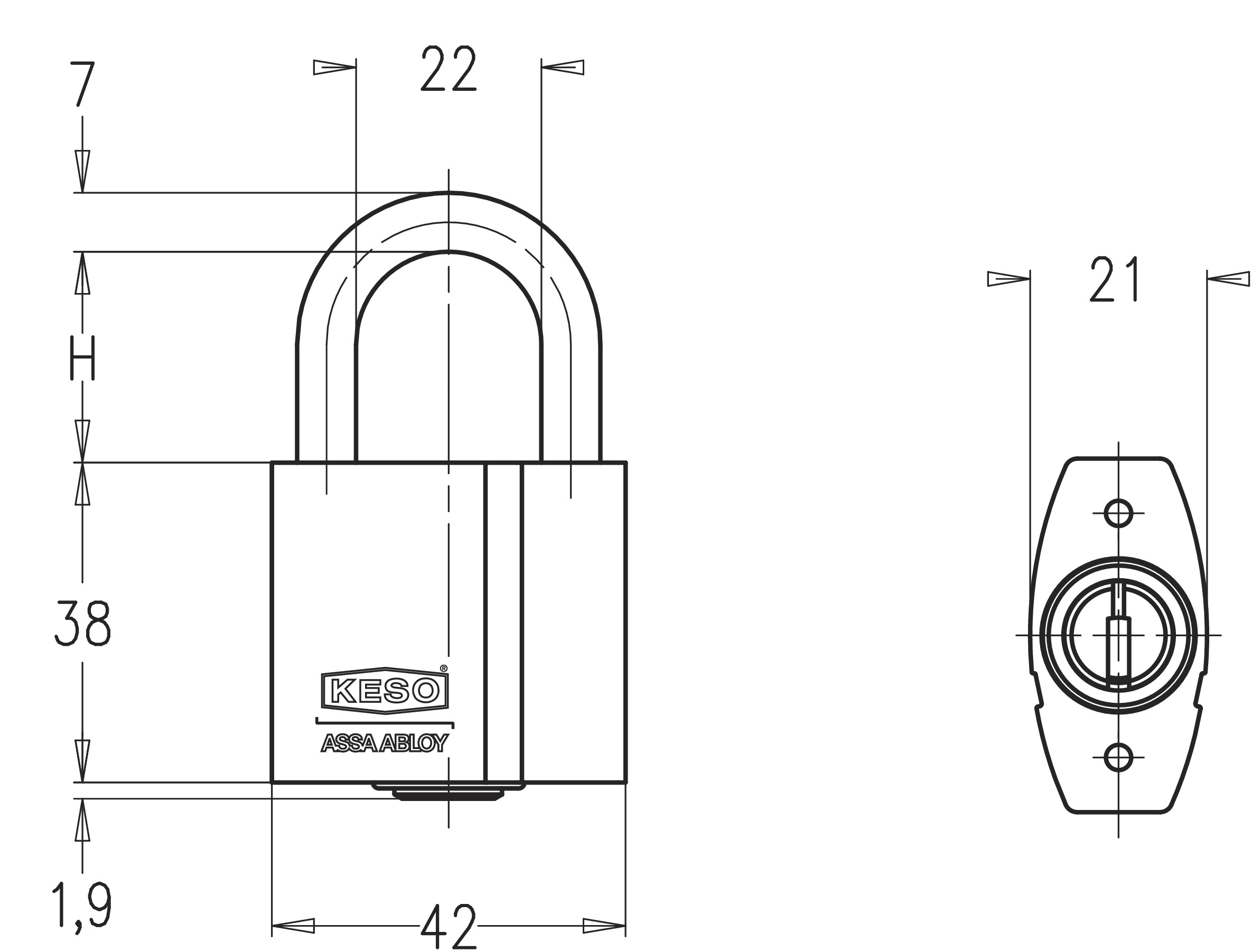 Lucchetto ad arco | ASSA ABLOY