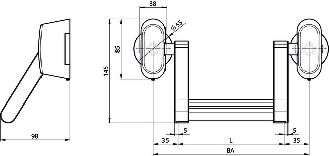 Panic push bar, wooden and steel door version | ASSA ABLOY