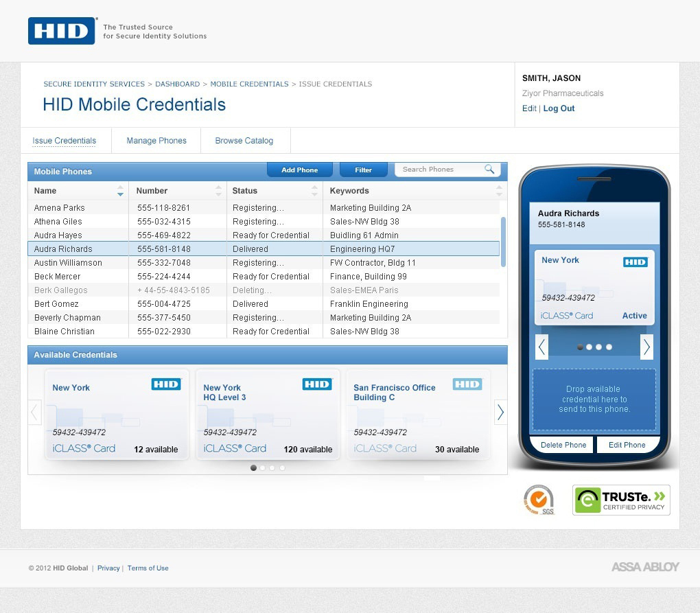 Portal administracyjny HID Secure Identity Services™ | ASSA ABLOY