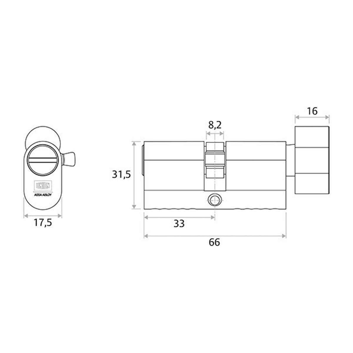 Oval Profile Privacy Cylinder | ASSA ABLOY
