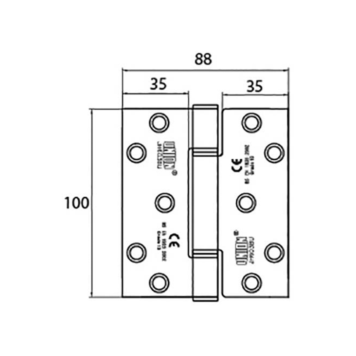 Powerload Bronze Bushed Washer Hinge | ASSA ABLOY