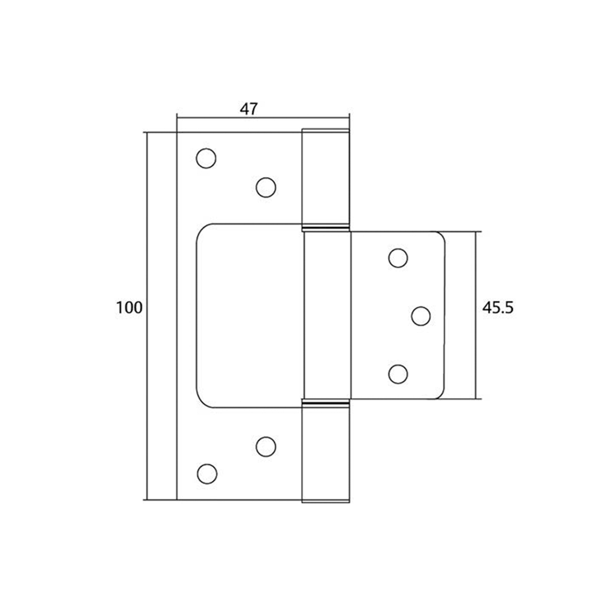 Sinkless Aluminium Hinge | ASSA ABLOY