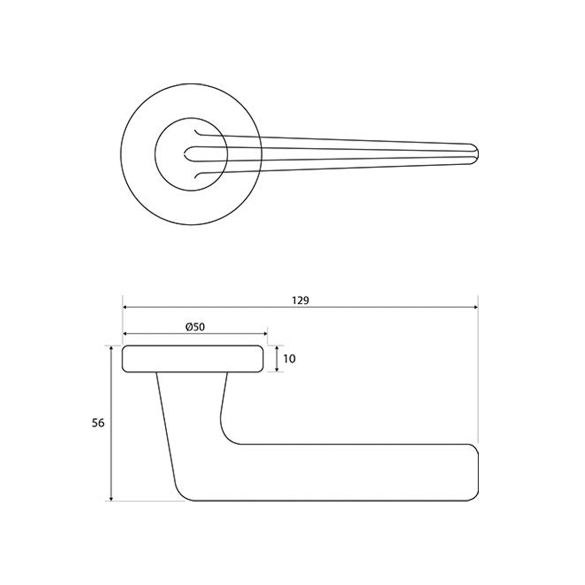 Teal Lever Handle on Rose | ASSA ABLOY