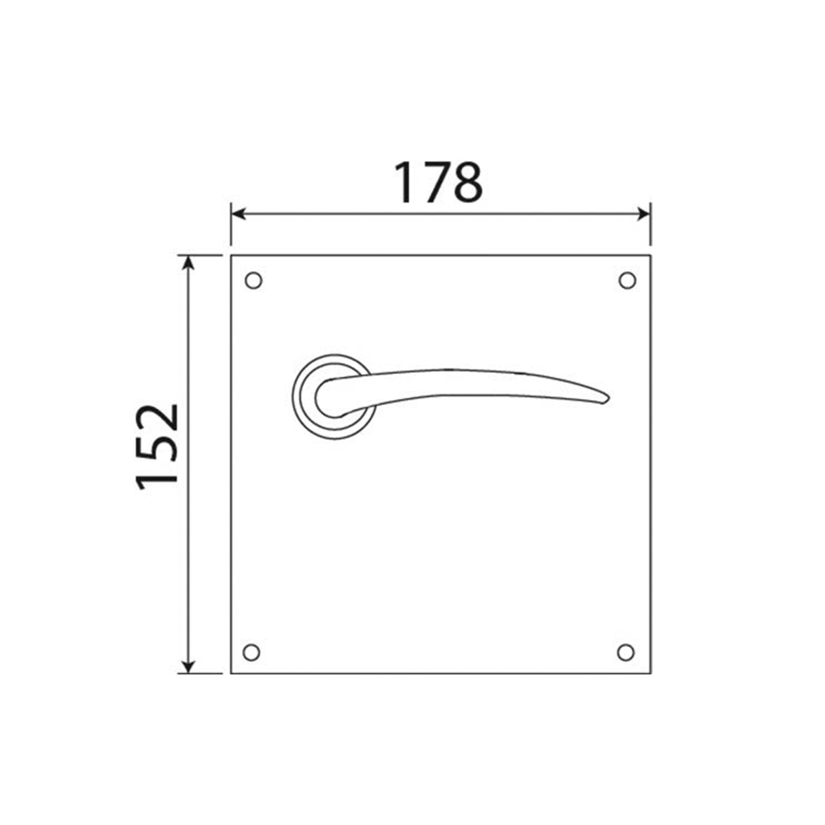 Waterbok Lever Handle on Plate | ASSA ABLOY