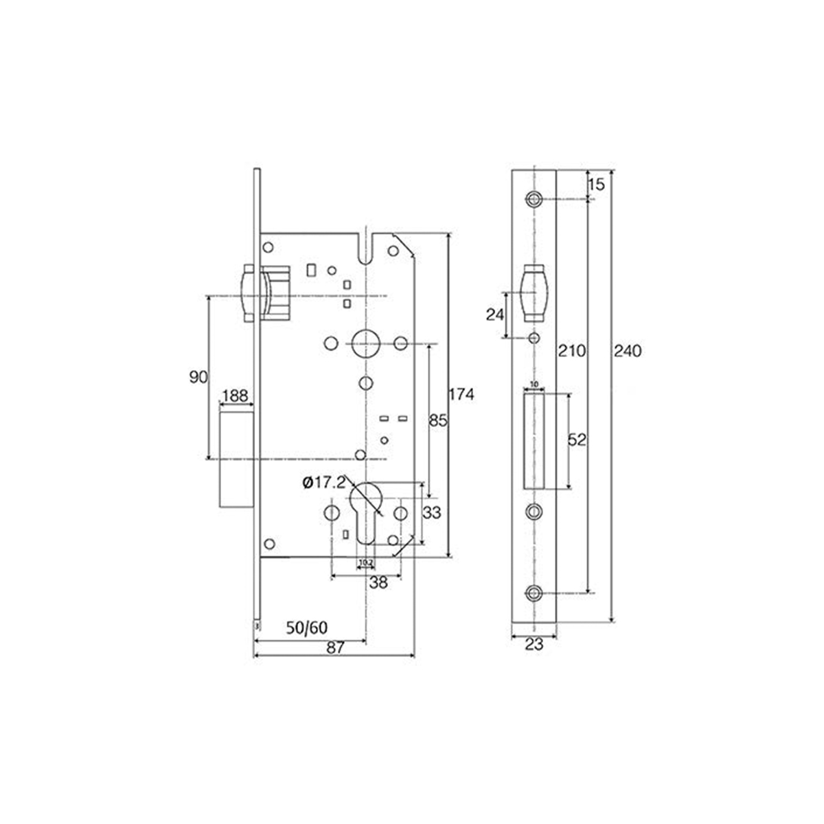 Euro Cylinder Spring Latch And Deadbolt Lock | ASSA ABLOY
